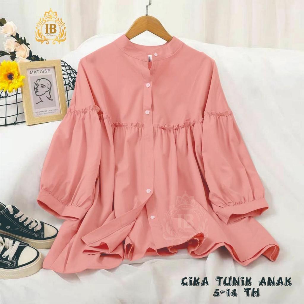 Jual Cika Tunik Anak Perempuan Midi Dress Anak 5-14 Tahun Rayon Premium ...