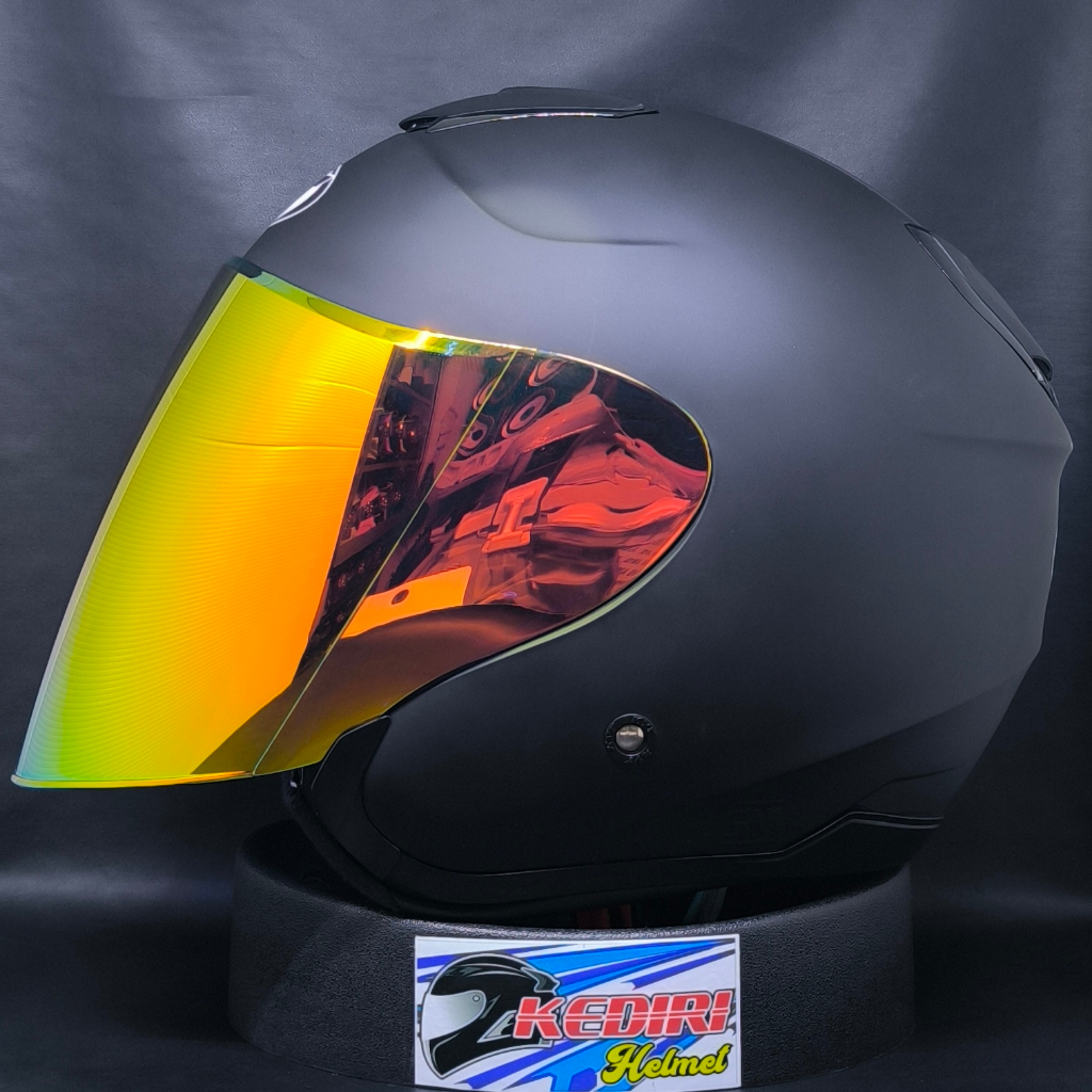 Jual Helm KYT KYOTO R solid polos half face putih hitam doff grey ...
