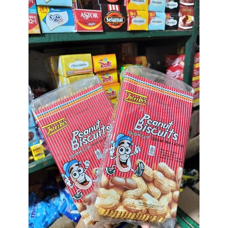 Jual Interbis Peanut Biscuits Dengan Krim Kacang | Shopee Indonesia