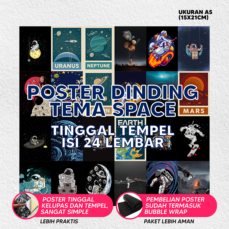 Jual Poster Tinggal Pasang Bundle Space | Poster Kamar | Poster Dinding ...