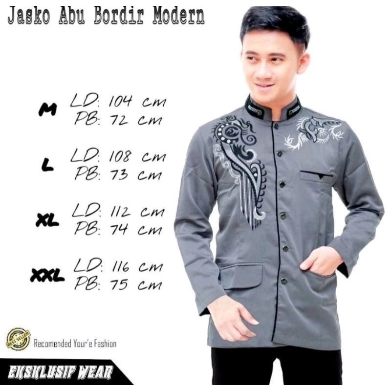 Jual Baju Koko Jasko Bordir Elegan Model Terbaru | Shopee Indonesia