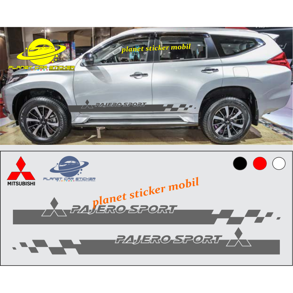 Jual best sticker pajero stiker pajero sport list stripe mobil ...