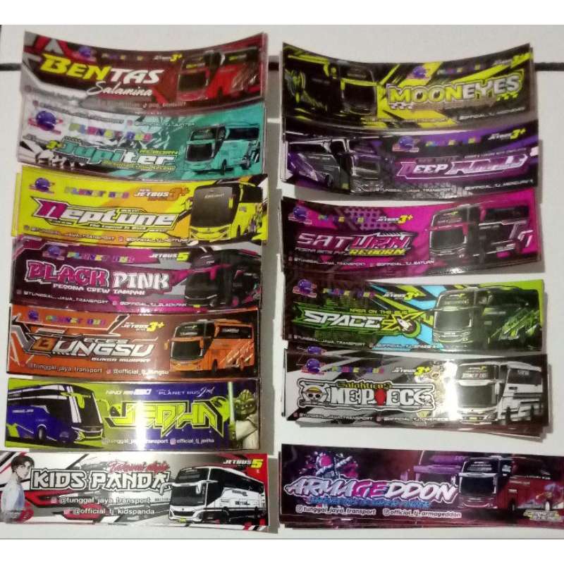 Jual Stiker bus basuri edisi terbaru dari tunggal jaya isi 5 sampai 13 ...