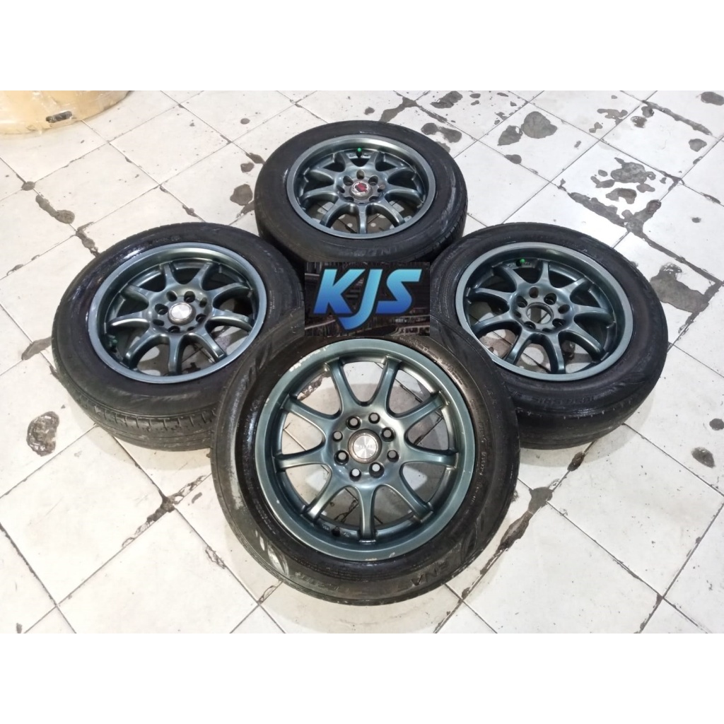 Jual Velg Racing Bekas R15 Rays Pcd 4x100 4x114 Ban Bonus Ring 15 Buat Avanza Xenia Vios Livina ...