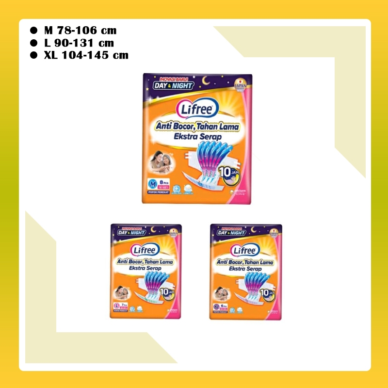 Jual Lifree Perekat Tape Popok Dewasa Melahirkan Adult Diaper | Shopee Indonesia