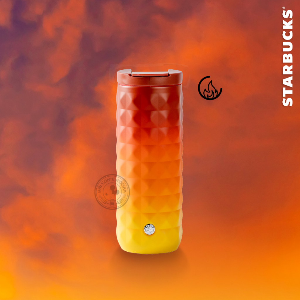 Jual Starbucks Tumbler Element Red Orange Fire Stainless Steel 16oz ...