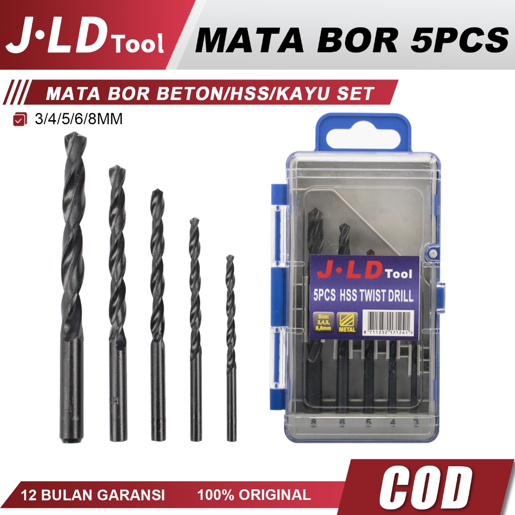 Jual JLD Mata bor set Mata bor kayu/besi/beton/tembok HSS Mata Bor Baja ...