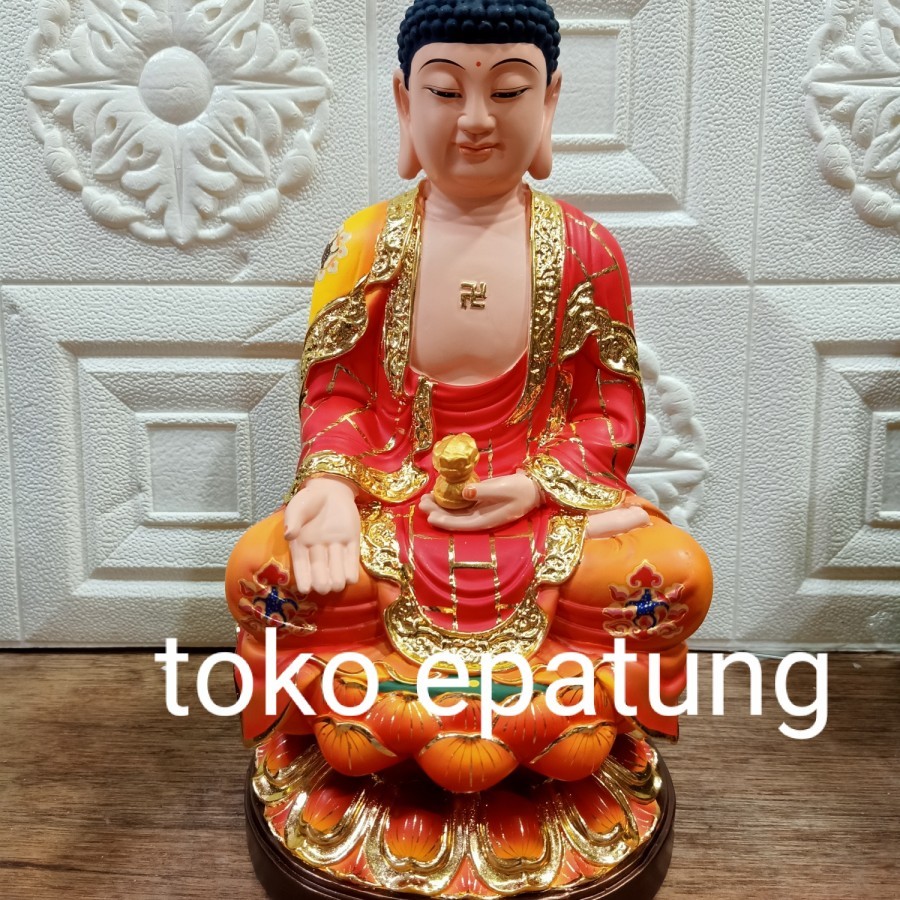 Jual patung buddha amitabha / omitofo - 12 inch - fiber | Shopee Indonesia