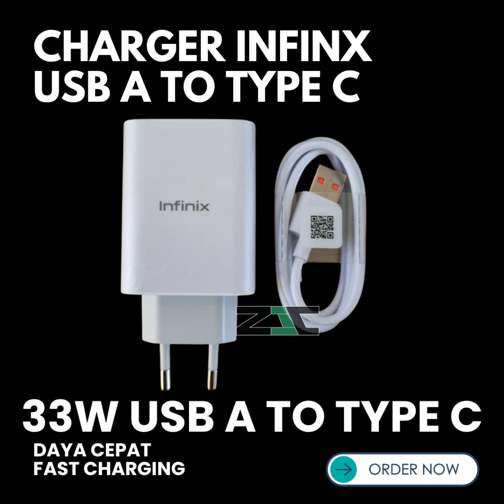 Jual CHARGER INFINIX 33W USB A TO TYPE C FAST CHARGING TIPE C | Shopee ...