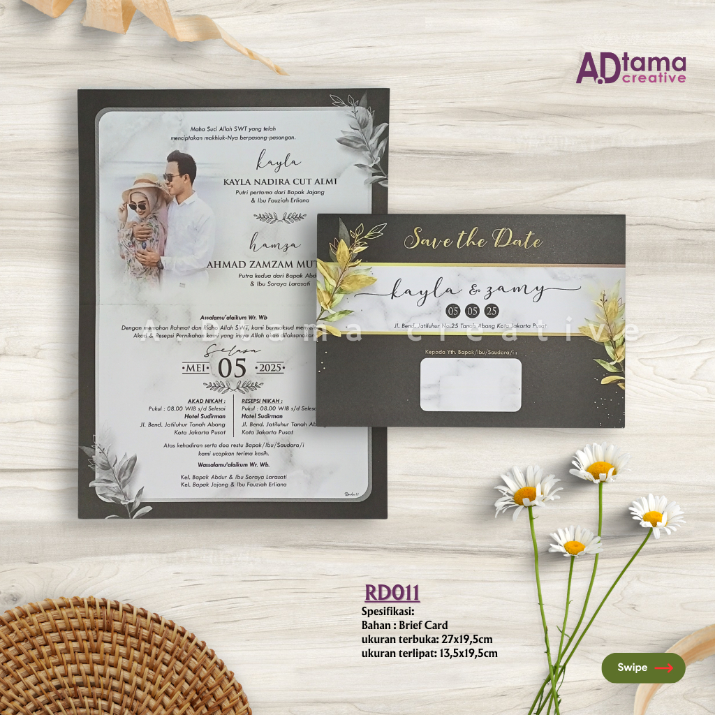 Jual Undangan Pernikahan RD011 / Undangan Rustic / Undangan Pernikahan ...