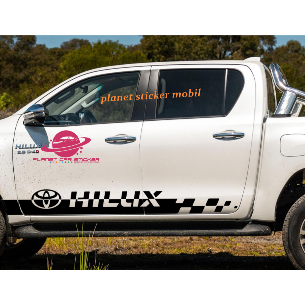 Jual sticker hilux stiker hilux list cutting body mobil toyota hilux ...