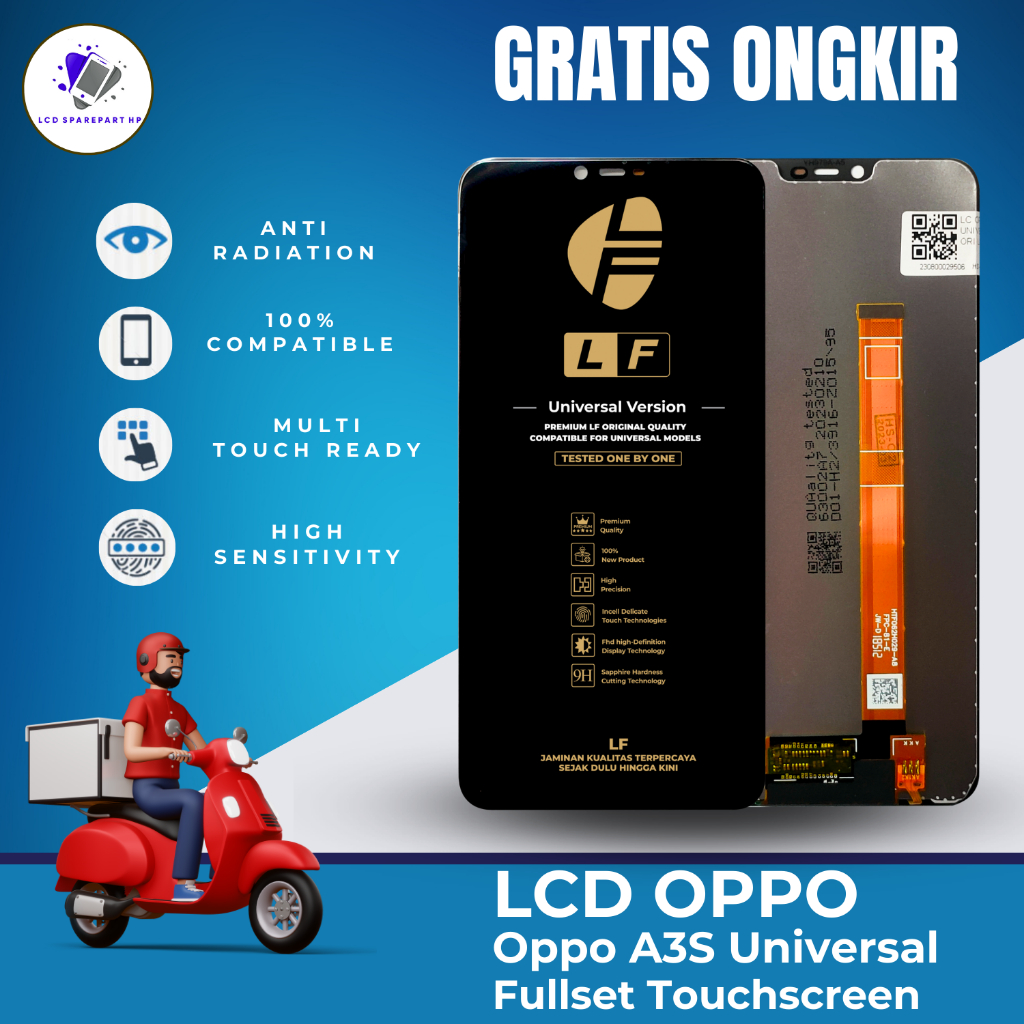 Jual LCD OPPO A3S CPH-1803 / REALME 2 / REALME C1 FULLSET TOUCHSCREEN | Shopee Indonesia