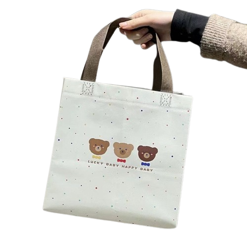 Jual Paper Bag Kain Cream Lucky Bear Tas Goodie Bag Go Green Ramah ...
