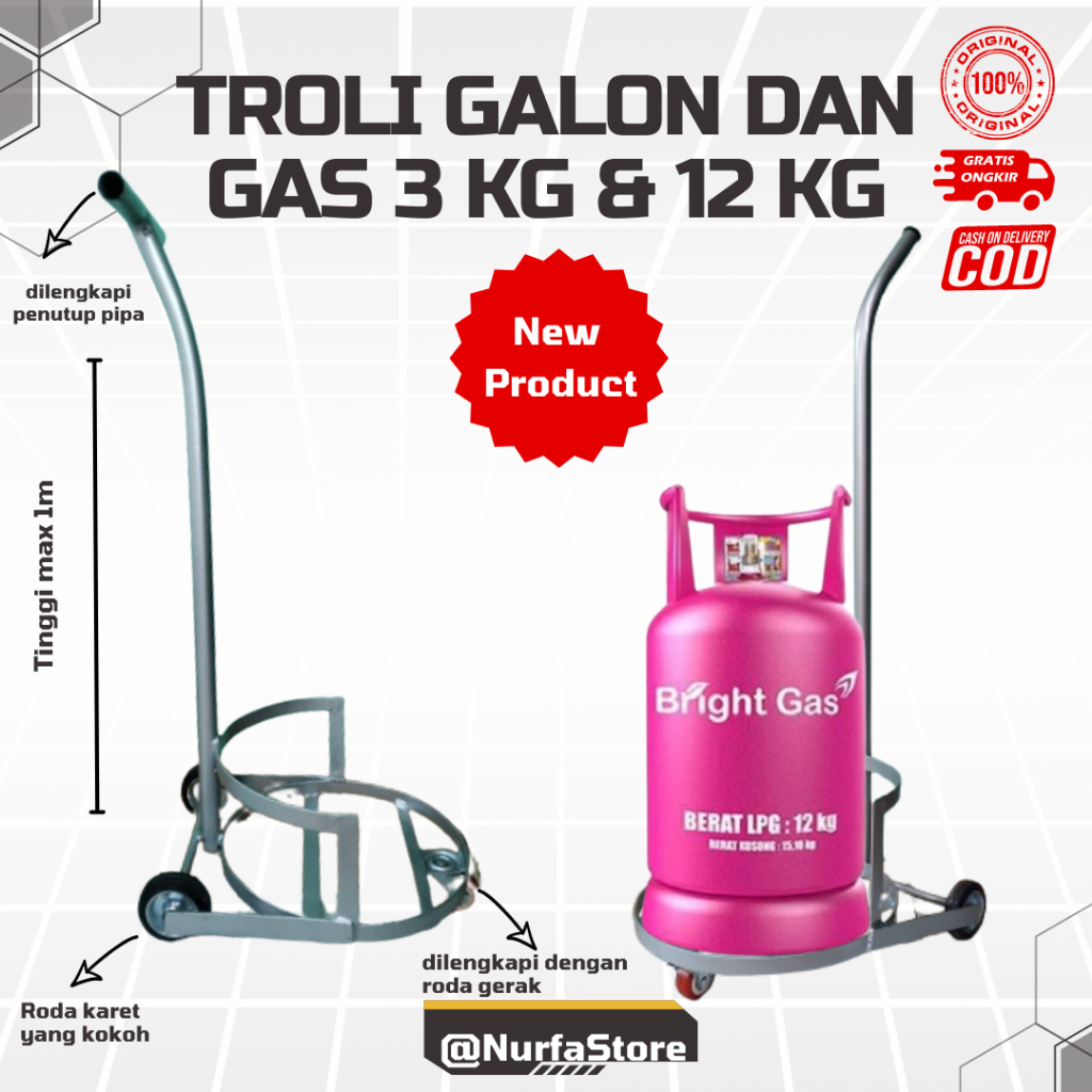 Jual TROLI GALON GAS 12 KG | Shopee Indonesia