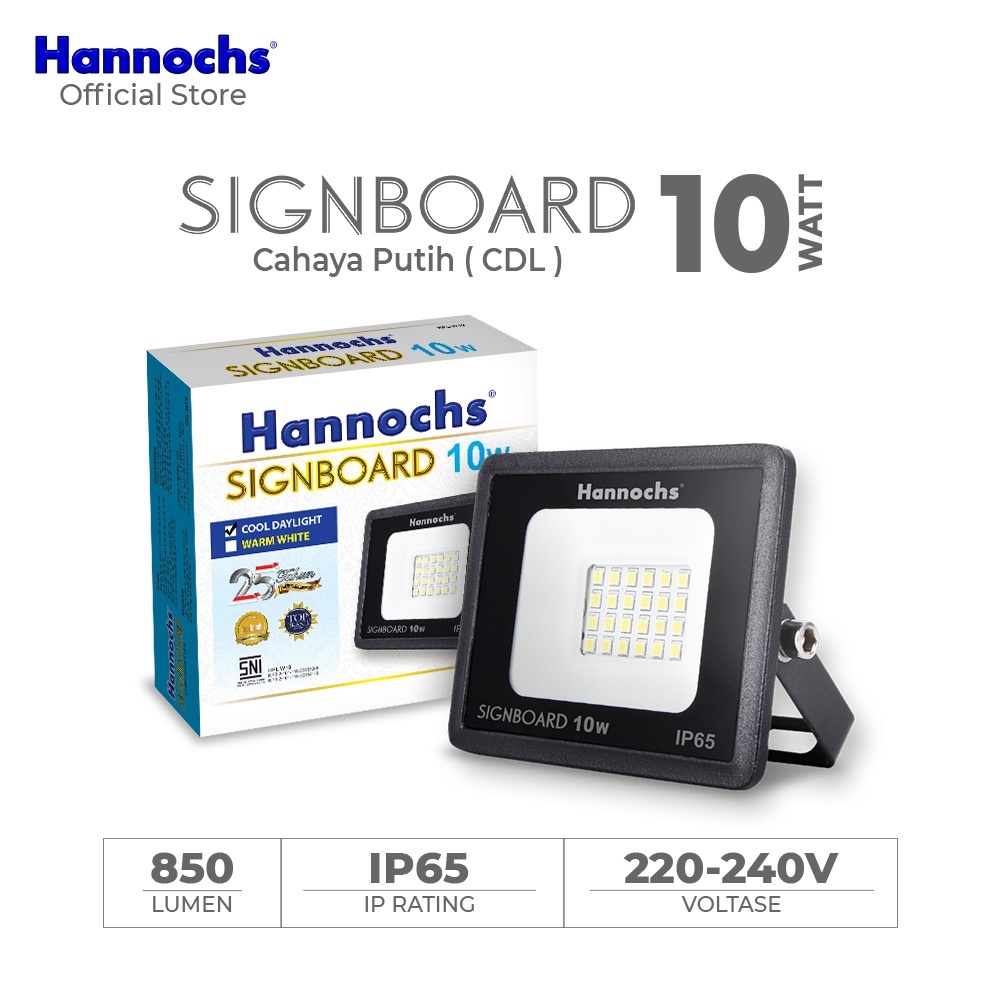 Jual Hannochs Lampu Sorot LED Flood Light Signboard 10W Cahaya Putih ...