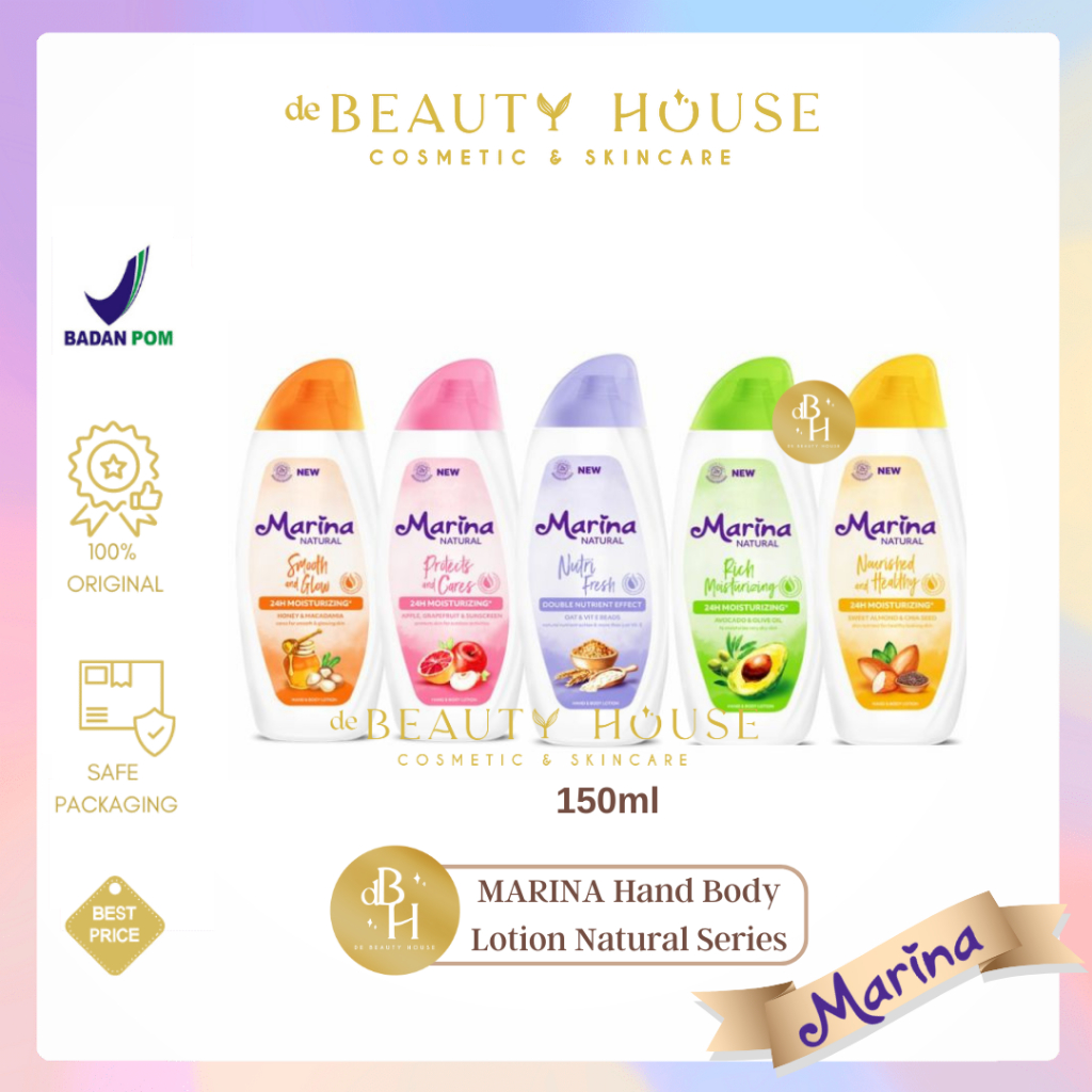 Jual MARINA Hand Body Lotion Natural 150ml | Shopee Indonesia