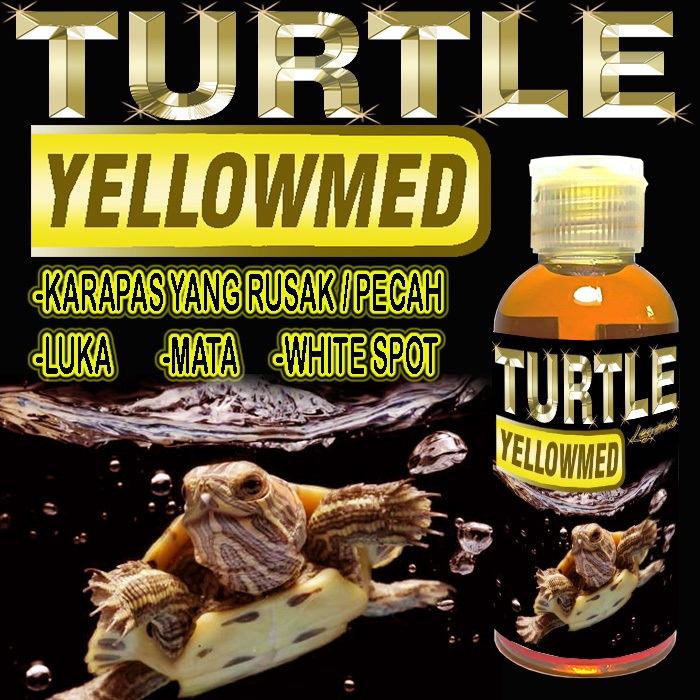 Jual TURTLE YELLOWMED OBAT PENGHILANG BINTIK PUTIH JAMUR WHITE SPOT ...