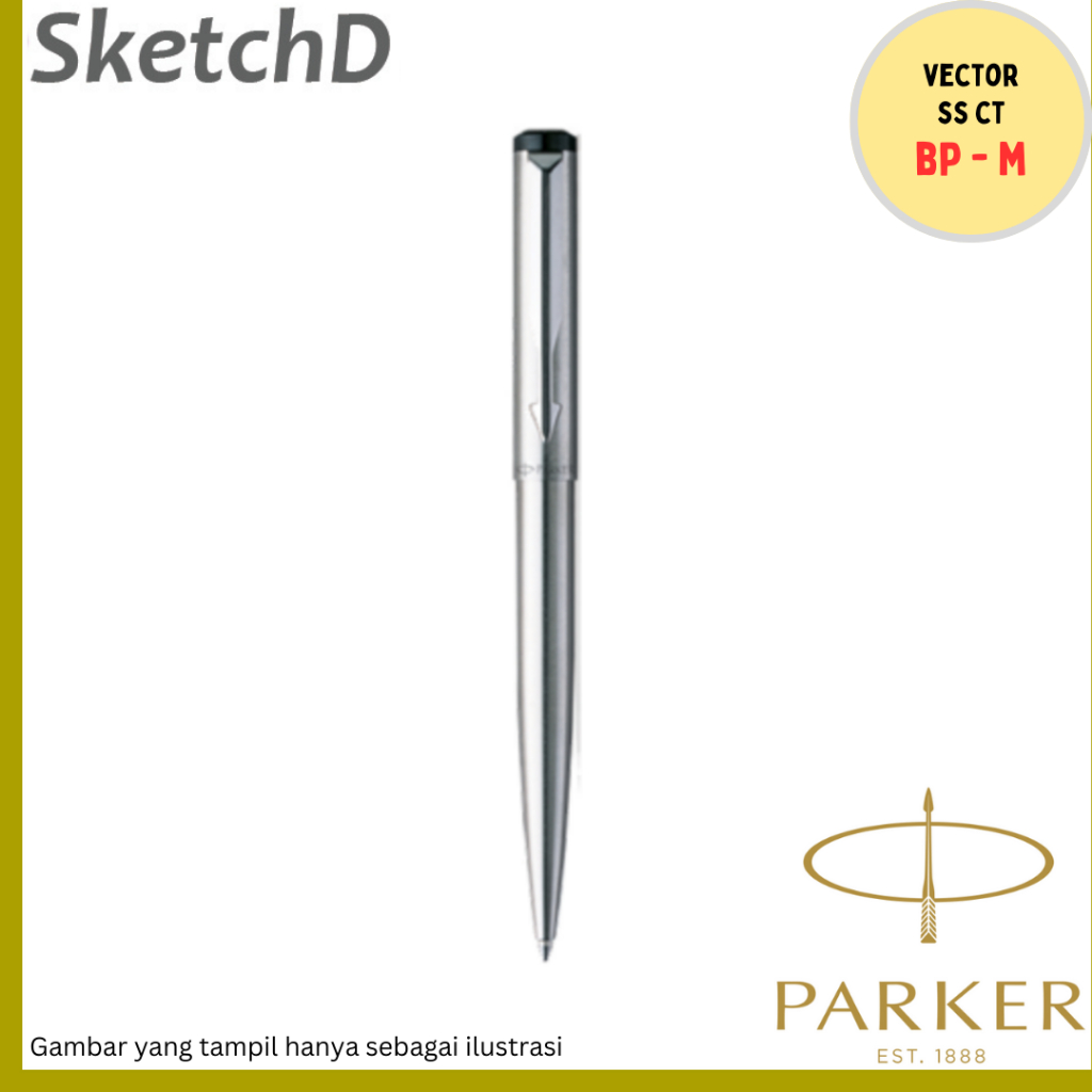 Jual Parker Vector BP Stainless Steel Chrome Tip Signature pen - Ball ...