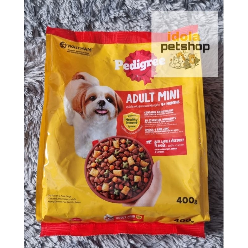 Jual Pedigree adult mini 400gr 1,3kg makanan anjing ras mini | Shopee ...