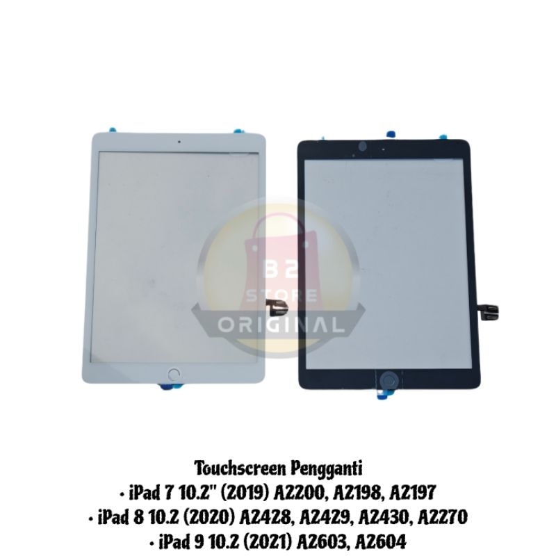 Jual Glass / Touchscreen Pengganti Kompetible iPd 7 10.2" (2019) A2200, A2198,A2197 / iPd 8 10.2 ...