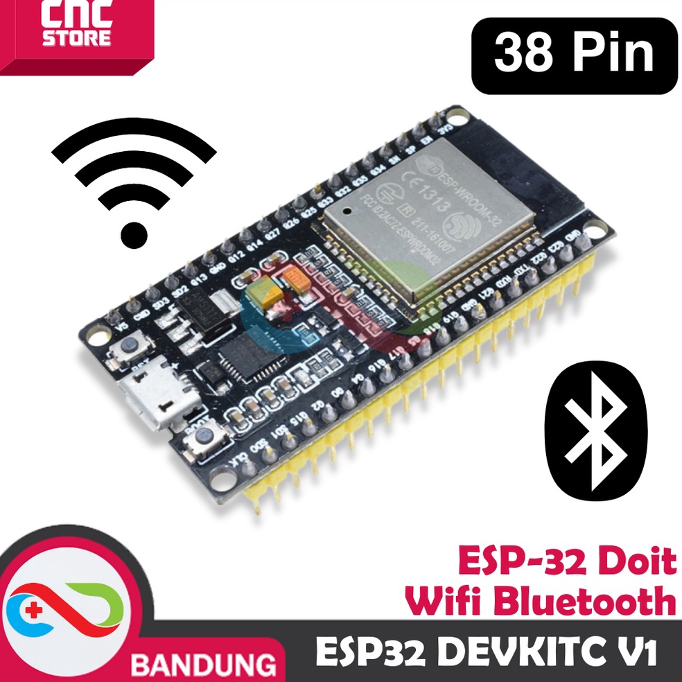 Jual KODE D17Z ESP32 ESP32 DOIT WIFI BLUETOOTH IOT ESP32S DEVELOPMENT BOARD 38 PIN | Shopee ...