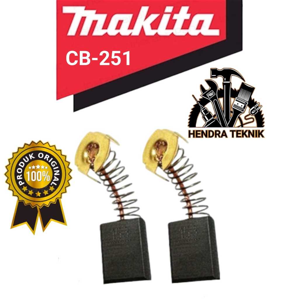 Jual ORIGINAL CARBON BRUSH CB251 MAKITA ASLI COAL BOSTEL CB 251 ARANG SEPUL 17x11x7 | Shopee ...