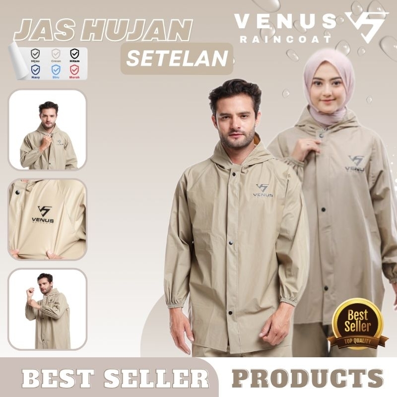 Jual Jas Hujan Setelan Pria Wanita Terbaik By VENUS Jas Hujan Stelan Mantel Hujan Jas Hujan ...
