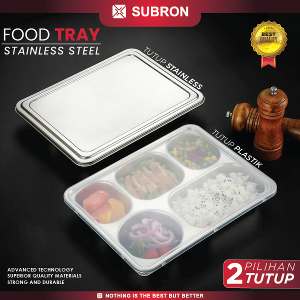 Jual SUBRON Food Tray Plato Tempat Wadah Catering Sayur Makanan Piring ...