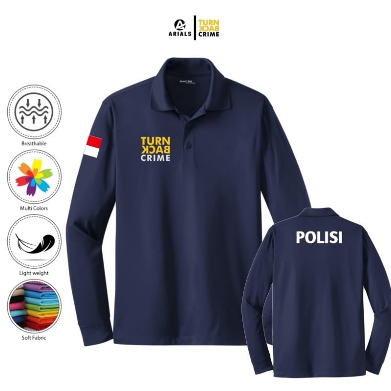 Jual Arials Polo shirt Baju Kaos Kerah Lengan Panjang Turn Back Crime ...