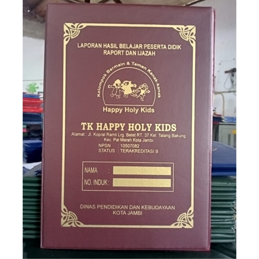 Jual MAP RAPORT / IJAZAH KULIT CETAK SABLON | NAMA & LOGO CUSTOM ...