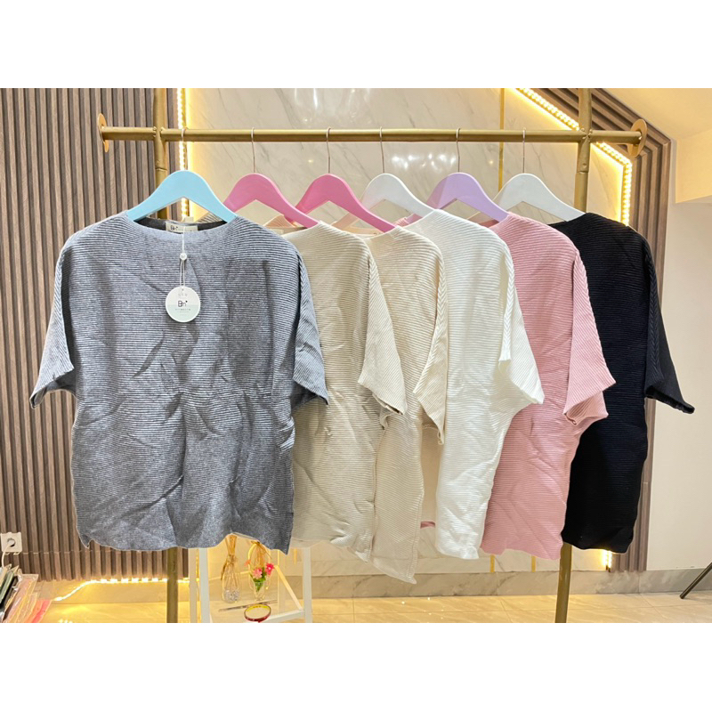 Jual {READY STOCK} Baju Knit Batwing BKK BoomBoom Baju BKK Knit Bangkok ...