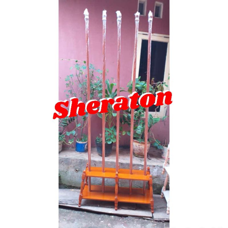 Jual tiang bendera ruangan lubang 5 tiang pataka ruangan lubang 5 link ...