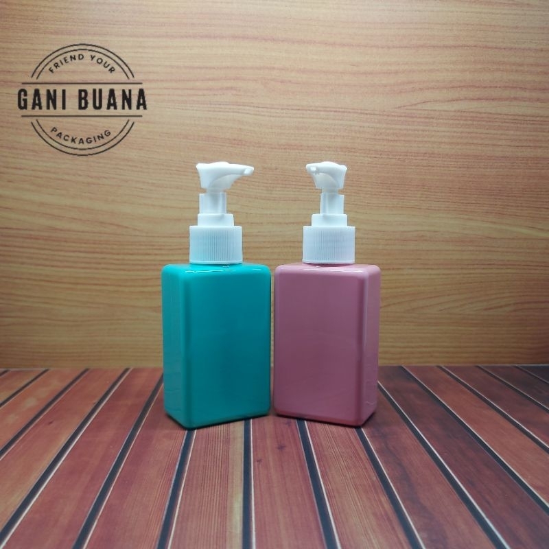 Jual BOTOL PUMP 100ML KOTAK TUTUP PUMP CLIP PUTIH/BOTOL PUMP 100ML PET KOTAK | Shopee Indonesia