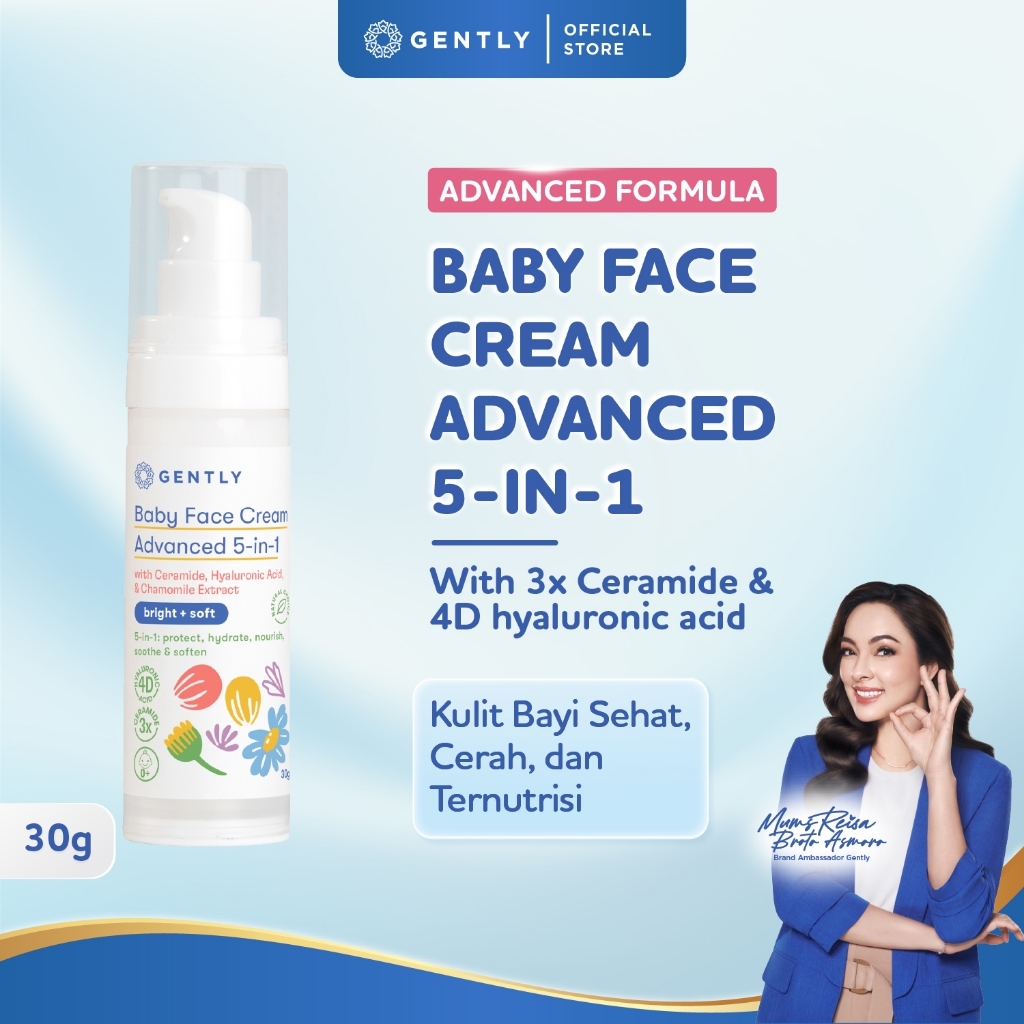 Jual GENTLY Baby Face Cream Advanced 5-in-1 30gr | Shopee Indonesia