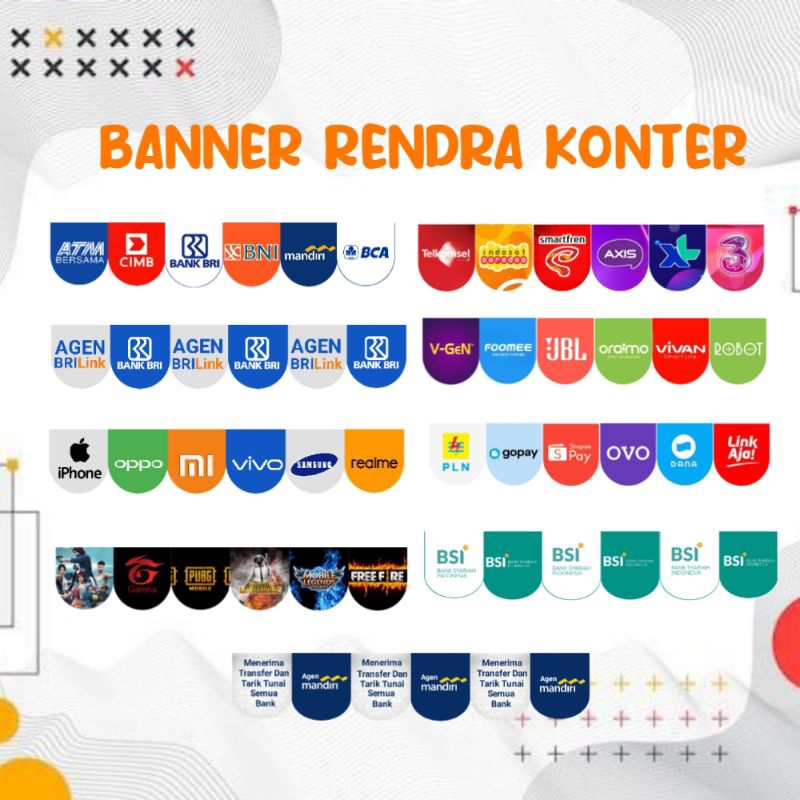 Jual BANNER KONTER RENDRA HIASAN KONTER BULAT | Shopee Indonesia
