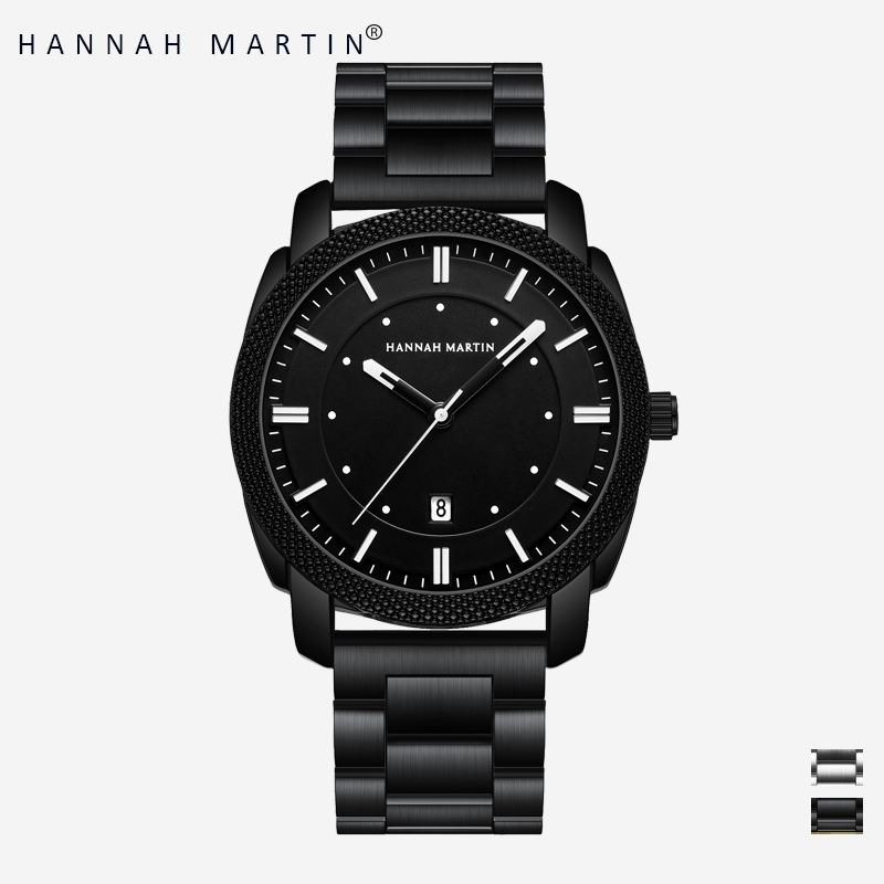 Jual HANNAH MARTIN Jam Tangan Pria 100% Original Premium Tahan air COWOK Mewah Quartz Analog ...