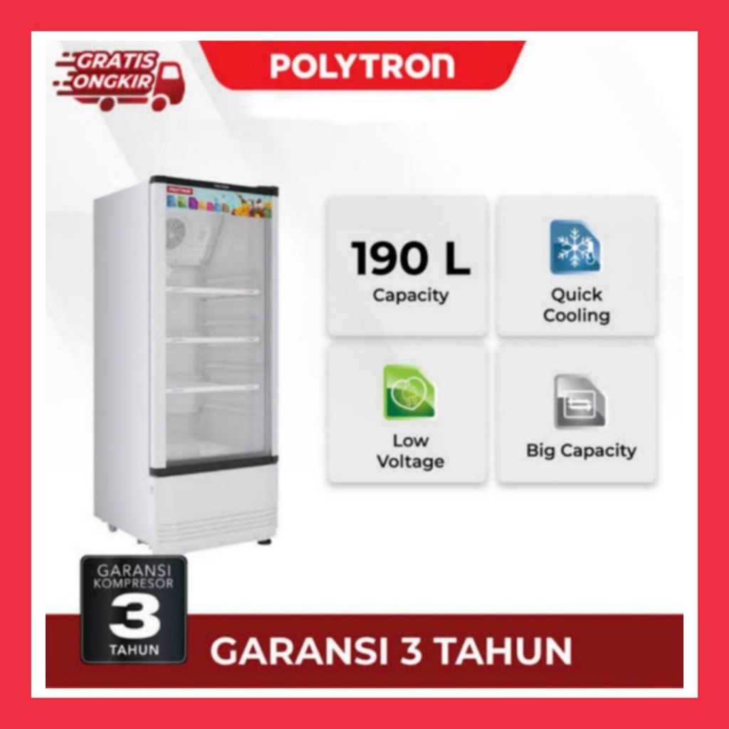 Jual SHOWCASE POLYTRON SCN 140 L RAK 3 LOW WATT (Free Ongkir Serang ...