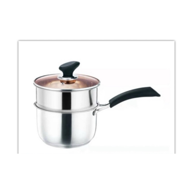 Jual panci milk pan steamer kukus calypso TEBAL 20cm / panci susu vienna 20cm / panci kukus ...