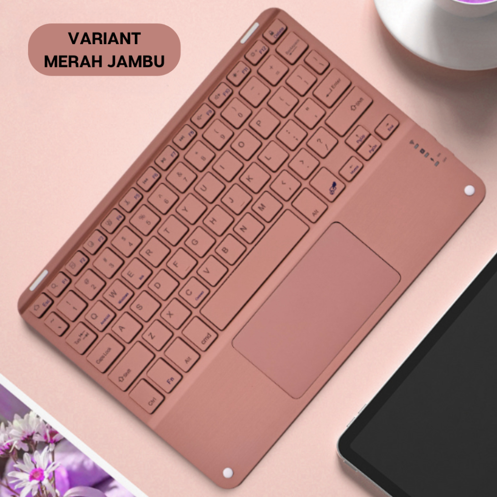 Jual Keyboard Wireless Keyboard Bluetooth Colorful With Touchpad ...