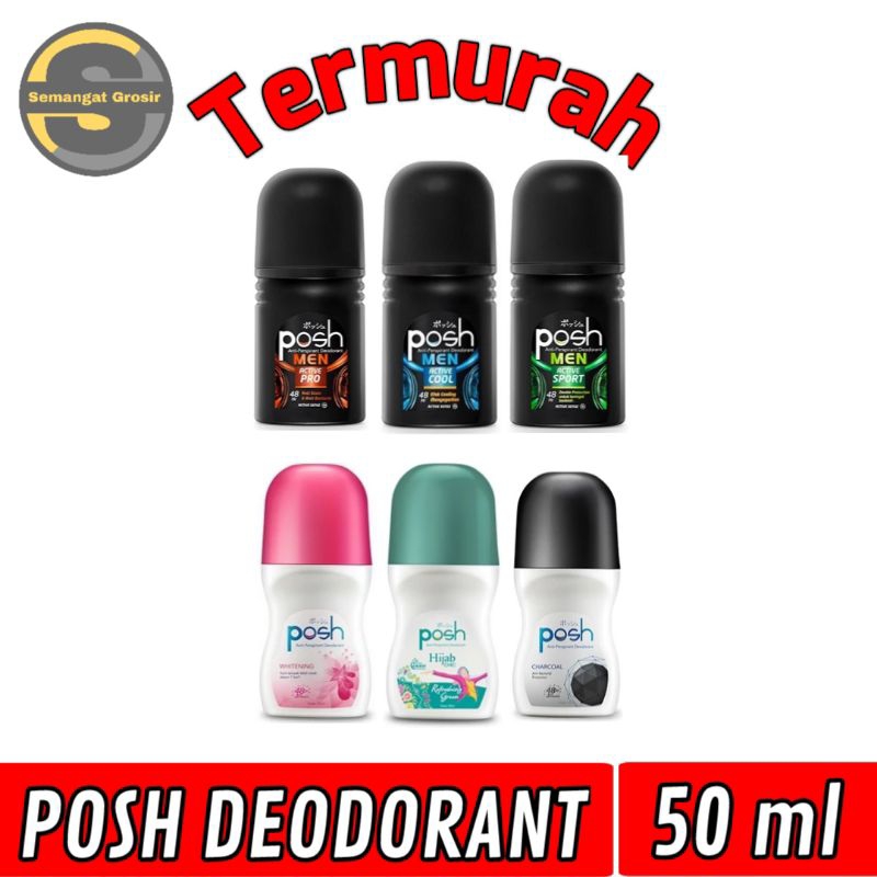 Jual Posh Deodoran Roll On 50ml | Shopee Indonesia