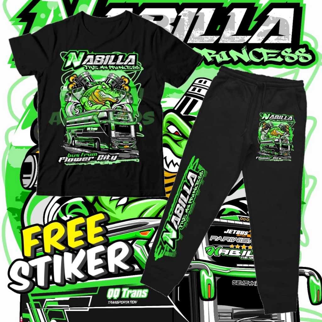 Jual (FREE STIKER) SETELAN KAOS ANAK DAN JOGGER BUS/BUSMANIA NABILA QQ ...