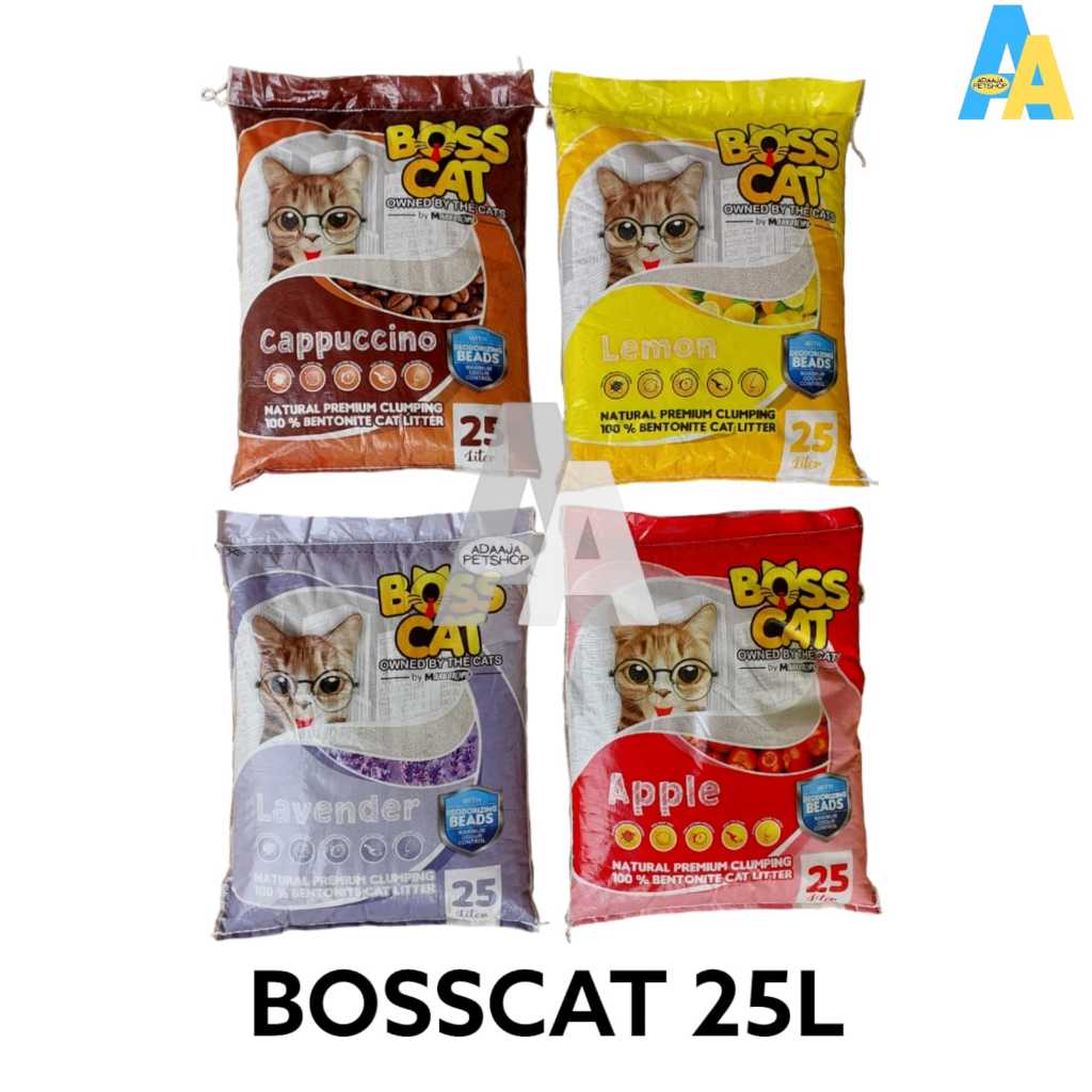 Jual Pasir Wangi Gumpal BOSS CAT 25 Liter / Pasir Boss Cat 25 Liter (Gojek) | Shopee Indonesia
