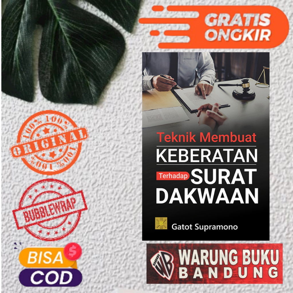 Jual Buku Teknik Membuat Keberatan Terhadap Surat Dakwaan - Gatot Supramono | Shopee Indonesia