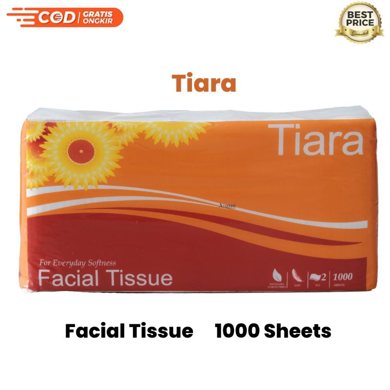 Jual Tisu Tissue Facial Tiara Isi 1000 Sheets / 2 Ply / Tisu Wajah ...