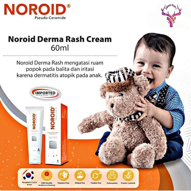 Jual Noroid Derma Rash Cream Pelembab Kulit Anak/Atasi Kulit Kering dan ...
