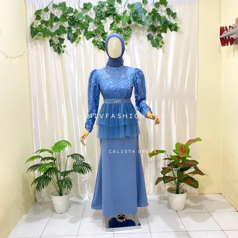 Jual Calista dress gaun kondangan rok mermaid gaun wisuda wedding dress ...