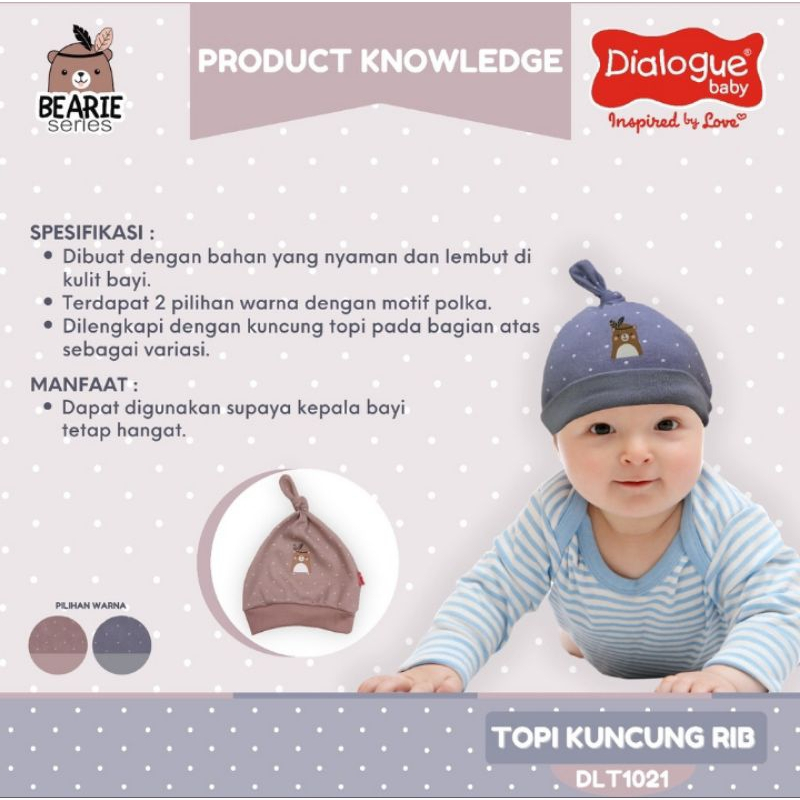 Jual Baby Dialogue Baby Topi Kuncung Rib Bearie series | Shopee Indonesia