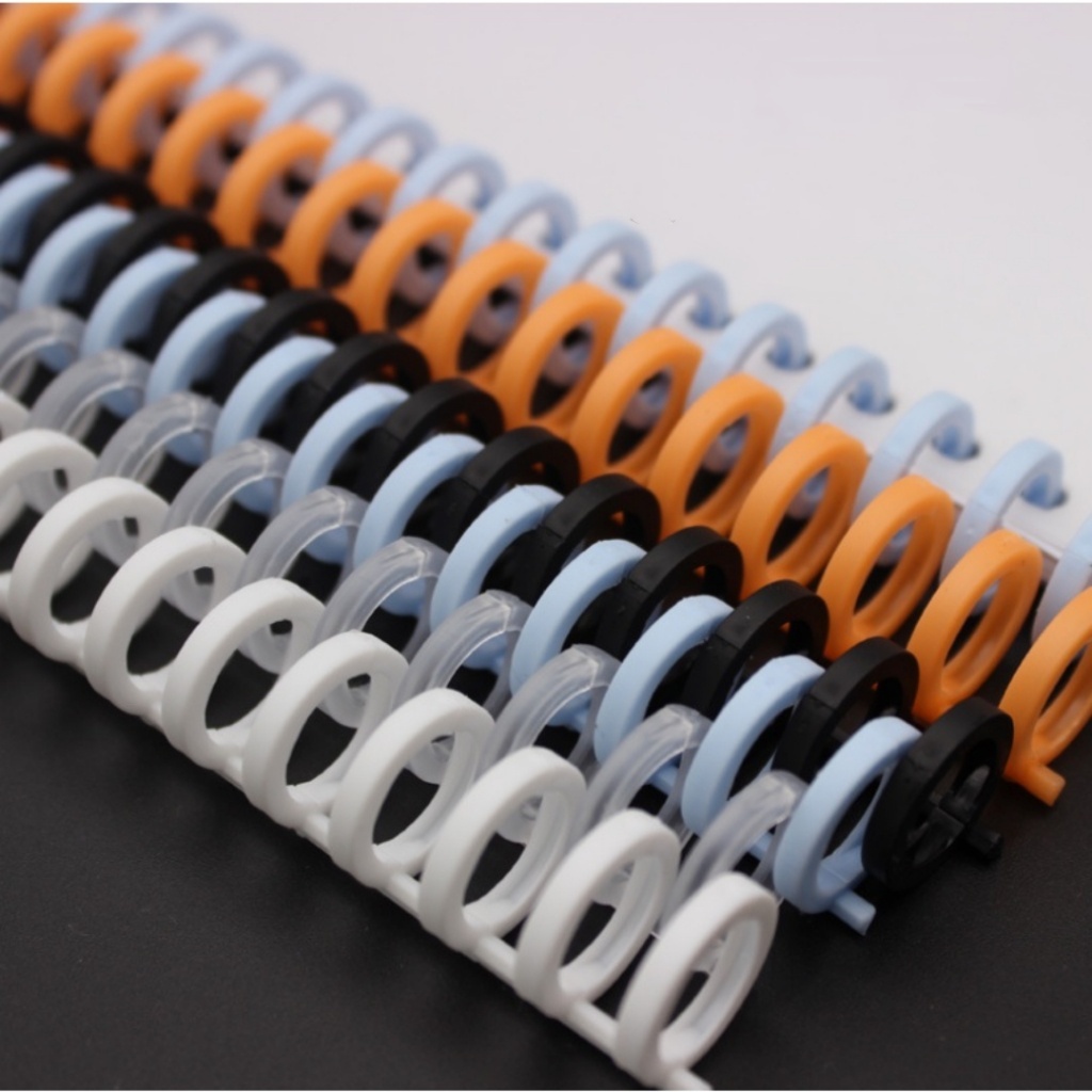 Jual Ring Binder Plastik Spiral 30 Lubang DIY Spiral Binder Strip ...