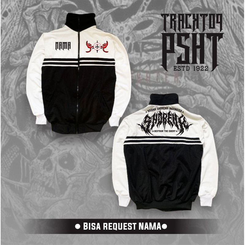 Jual Tracktop PSHT Shorenk Destrom Enemy Desain Terbaru Tracktop Putih ...