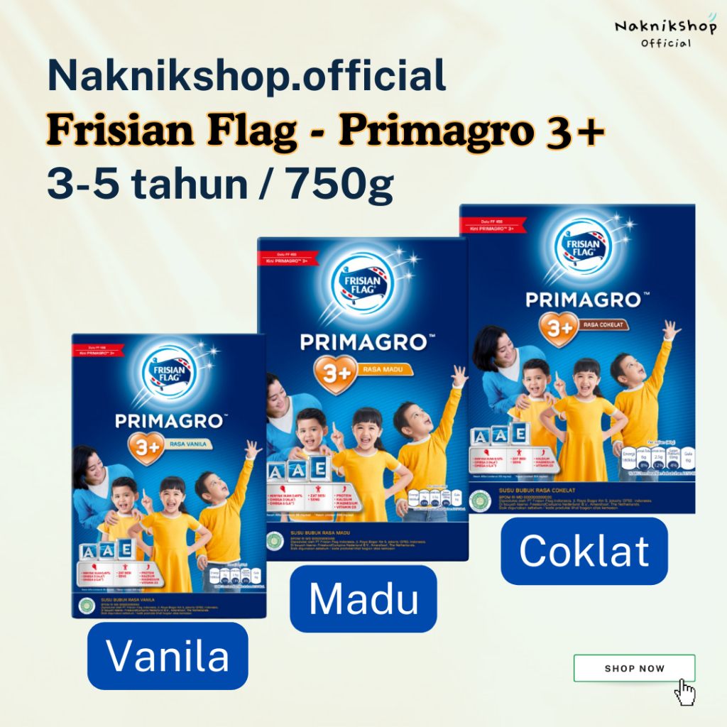 Jual Frishian Flag Primago 3+, Susu Formula dengan Rasa Vanila, Madu ...